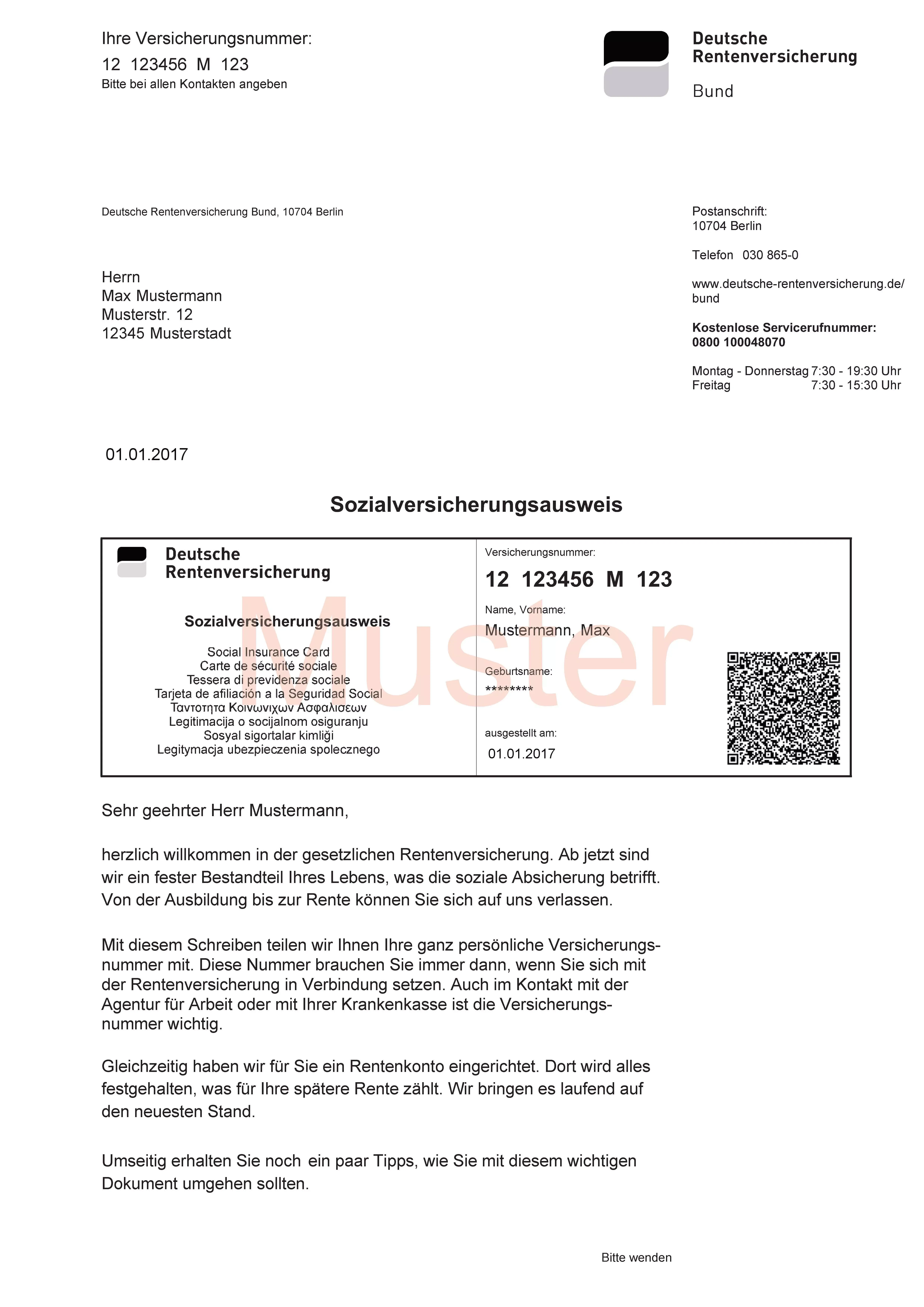 Versicherungsnummernachweis statt SV-Ausweis | Ihre Vorsorge